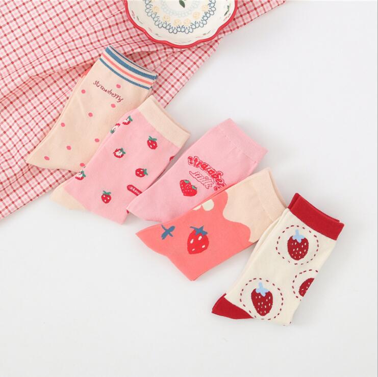 SWEET STRAWBERRY SOCKS (5 pairs)
