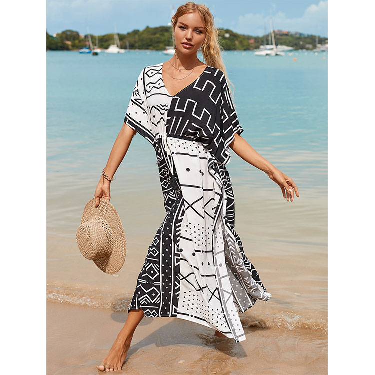 Printed Beach Holiday Cover Up - Ladylim