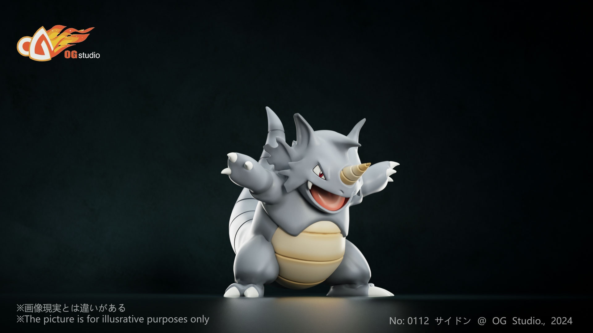 1/20 Scale World Zukan Rhydon - Pokemon Statue - OG Studio