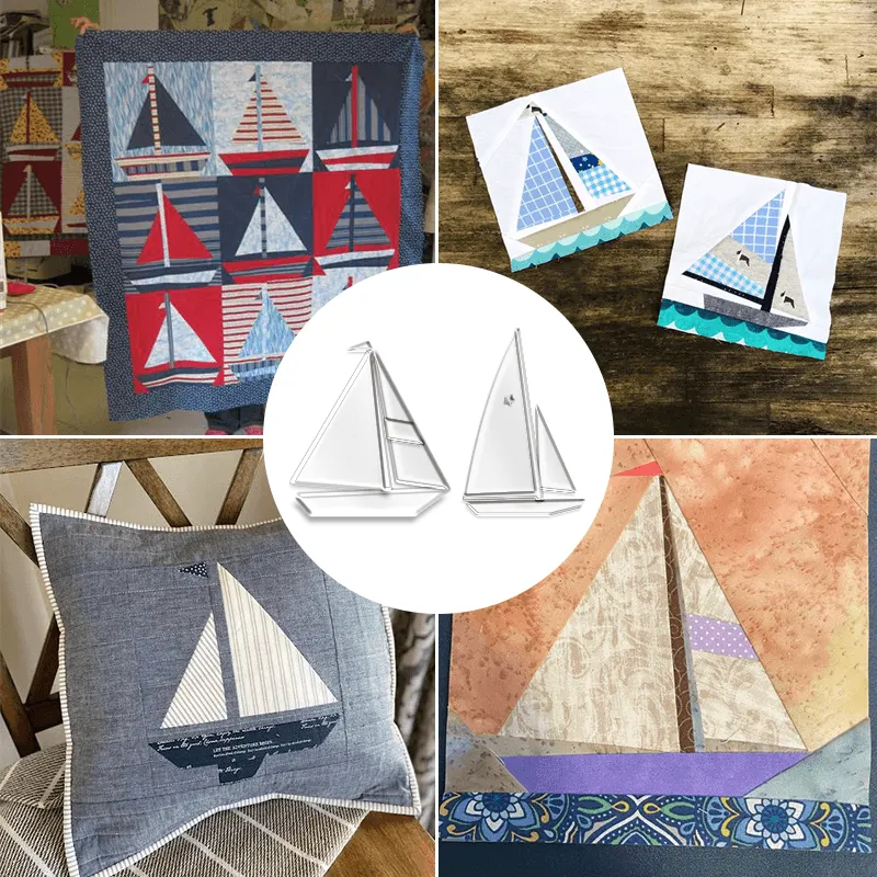 DIY Sailboats Quilt Template Set+Manual