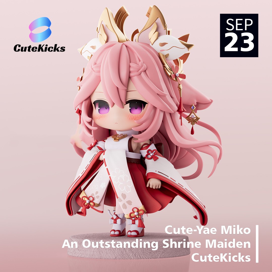 Chibi Ver. Yae Miko - Genshin Impact Resin Statue - Cute Kicks-Studio ...