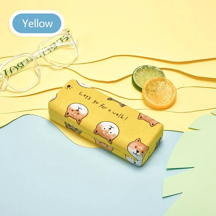 Cute Cartoon Dog Glasses Box Portable Simple Glasses Box Spectacle Case ...