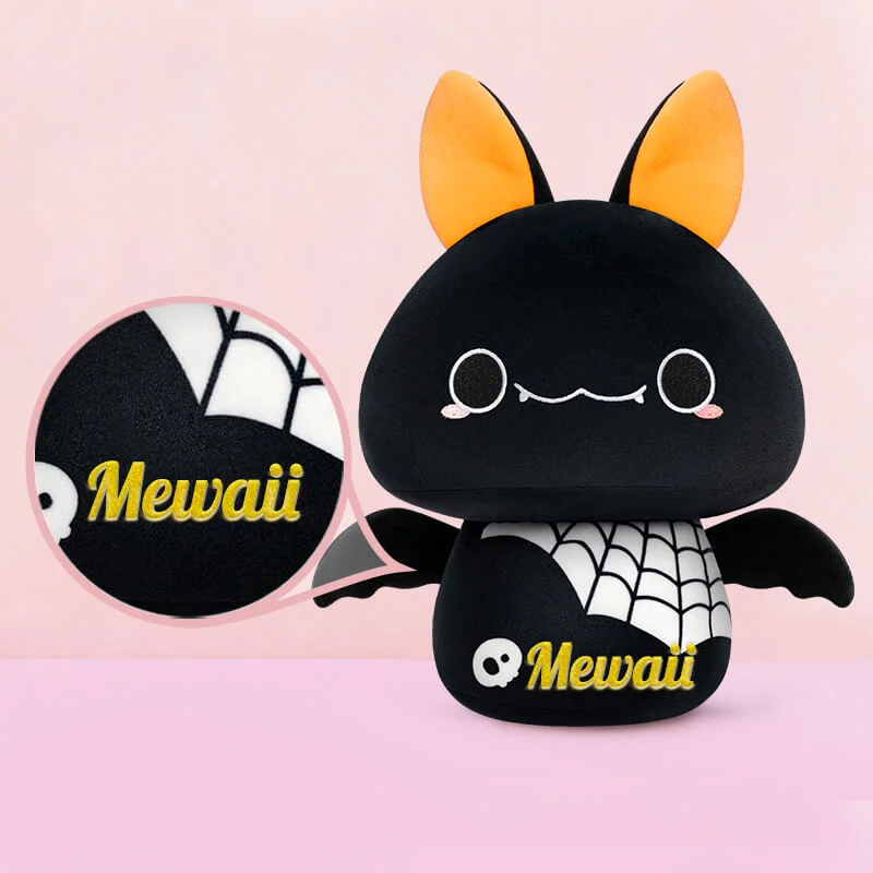 Mewaii® Mushroom Family Bat with Spider Web Kawaii Plush Pillow Squish Toy