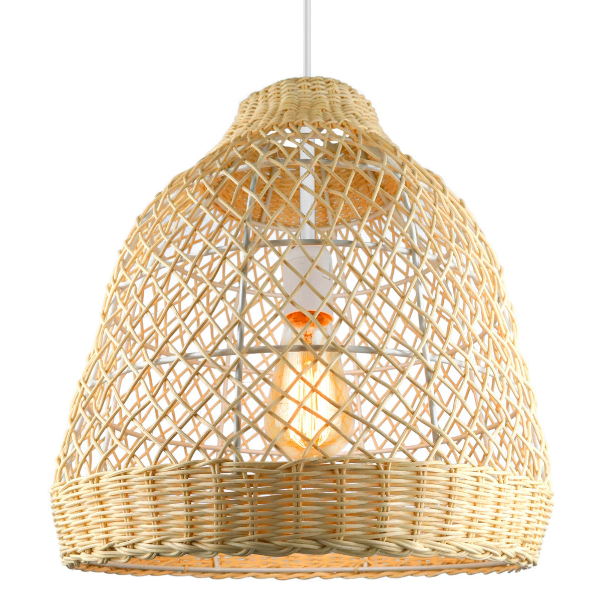 Arturest Creative Handwoven Rattan Lampshade Pndant Light For Bedroom
