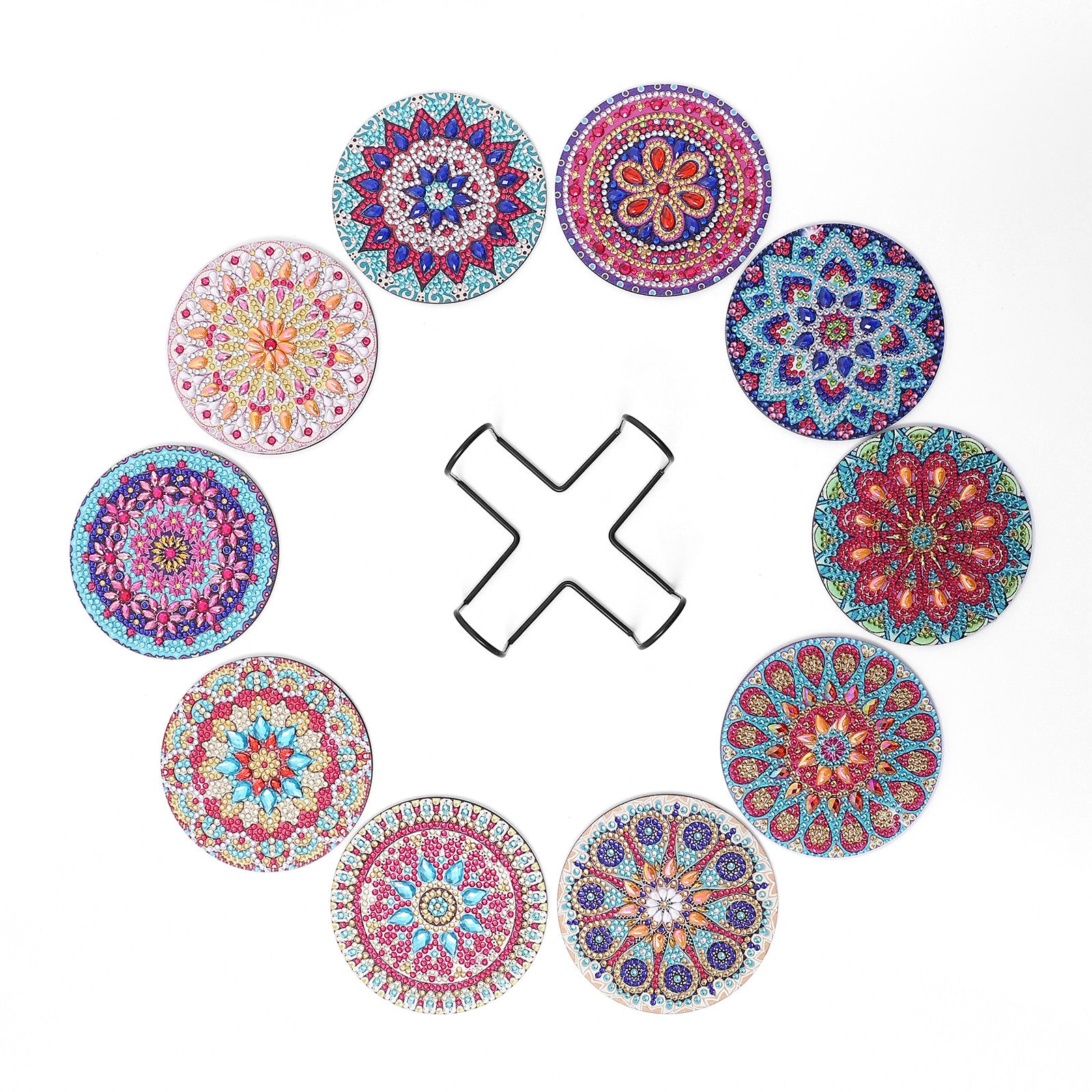 10 pcs set DIY Special Shaped Diamond Painting Coaster