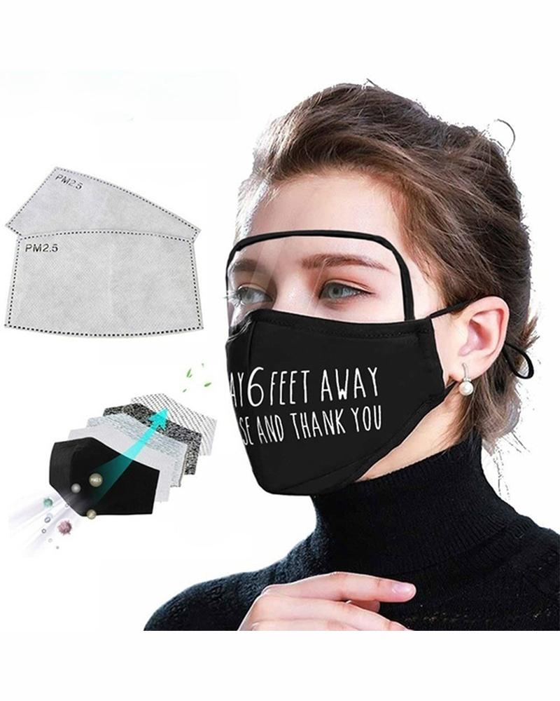 Face Mask With Eye Shield