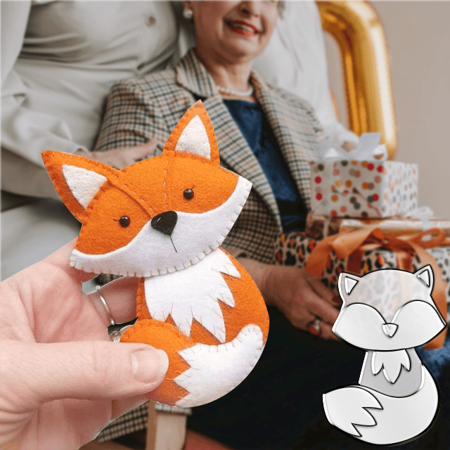 Felt Fox Template Set(8 PCS)-With Instructions
