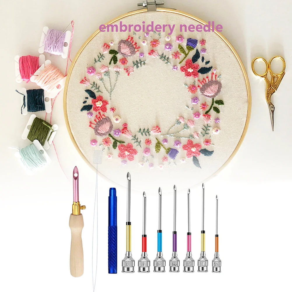 Embroidery Stitching Punch Needle Sewing Tool Set Poking Cross Stitch ...