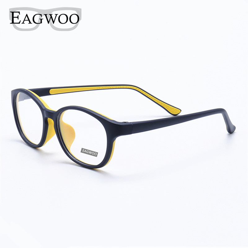 EAGWOO Silicon Soft Eyeglasses Children Round Optical Frame Plain ...