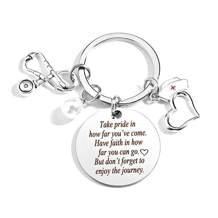Nurse Keychain Stainless Steel Keychain Nurse Appreciation Week ...