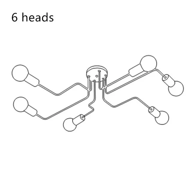 Modern Pendant Lights Hanging Vintage Multiple Rod Wrought Iron Ceiling ...