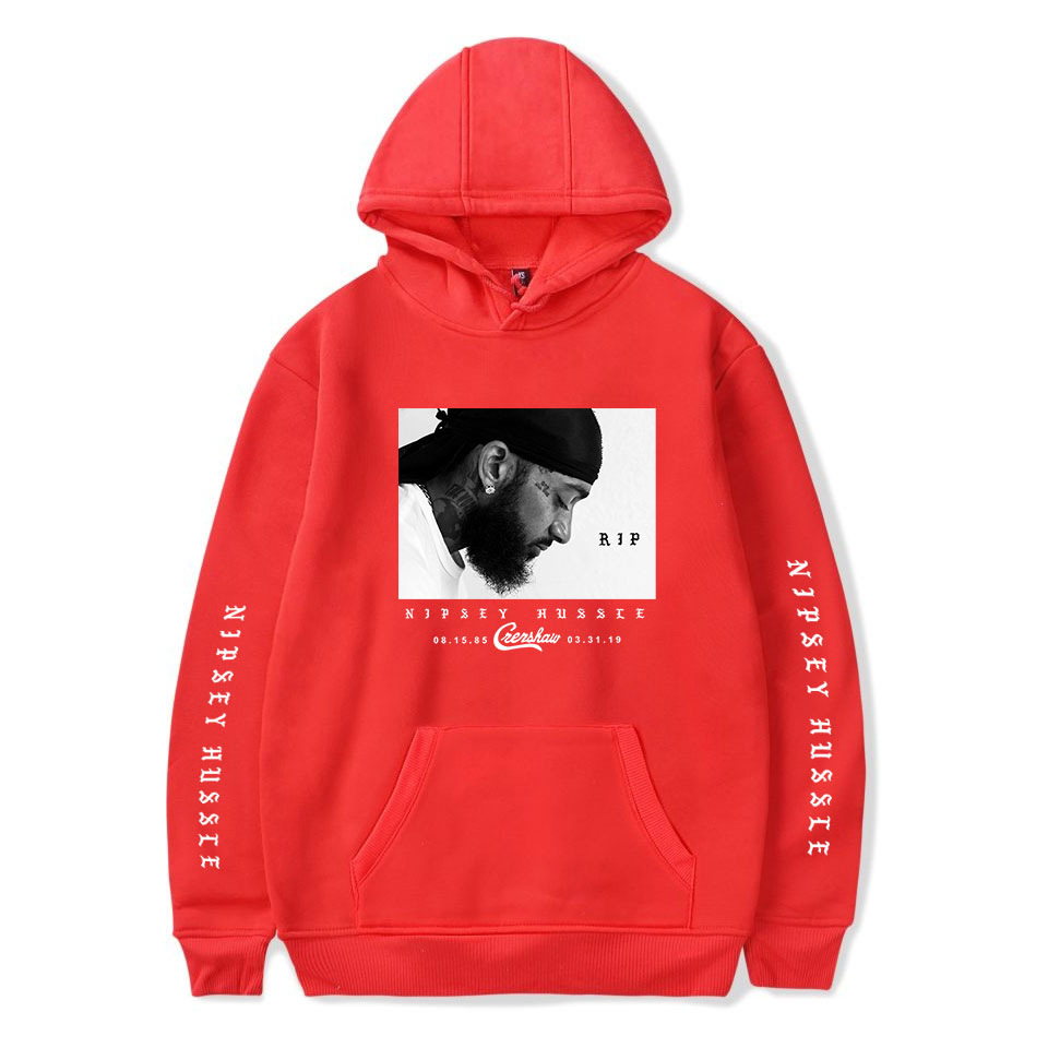 Rip Nipsey Hussle Illustration Hoodie Unisex Pullover Fashion Sweatshirt