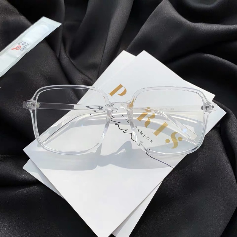 Big Square Blue Light Glasses Frame Computer Glasses Transparent Female ...