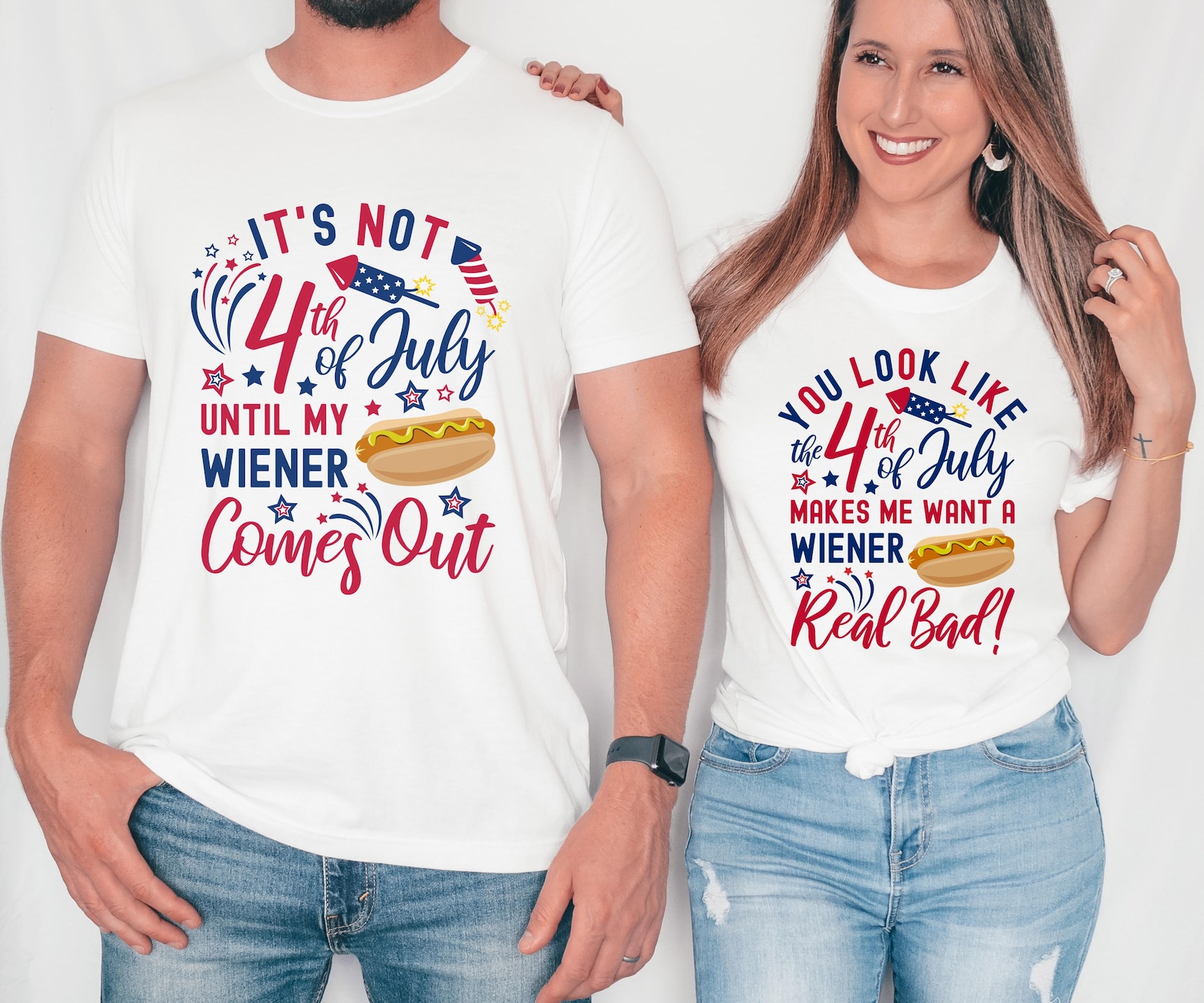 Couples 4th of July Shirts, Funny Fourth of July Couple Drinking ...