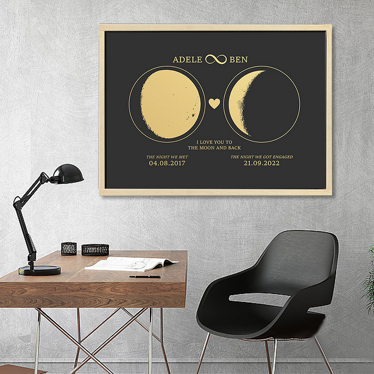 CUSTOM ART / 2 MOON PHASES DESIGN