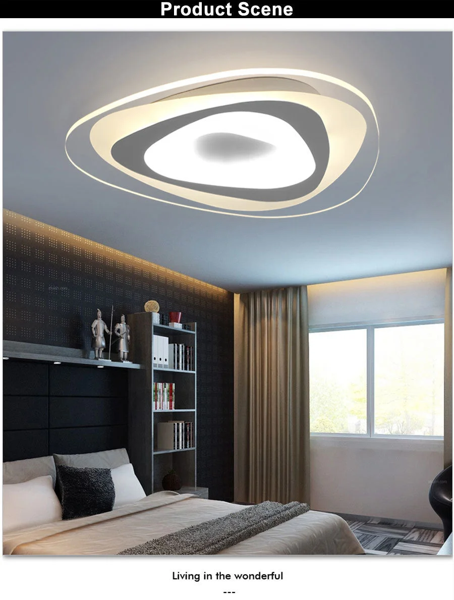 Ultrathin Triangle Ceiling Lights Lamps For Living Room Bedroom Lustres ...