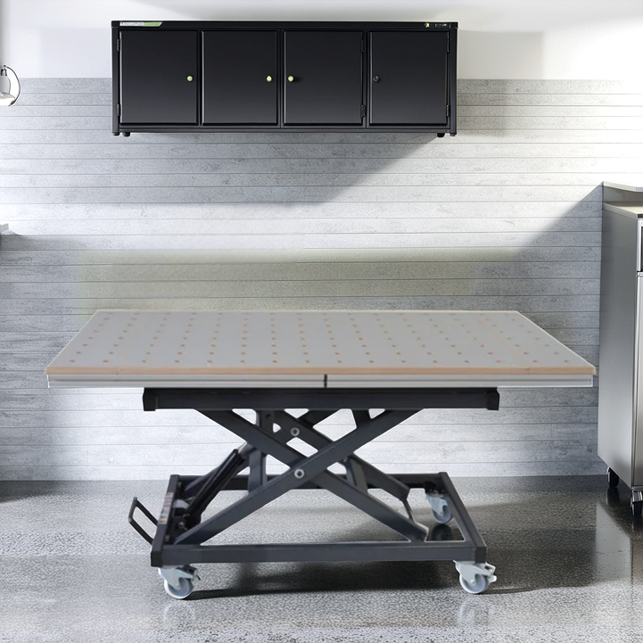 Adjustable Lifting Workbench with Swivel Perforated Grid Plate ...