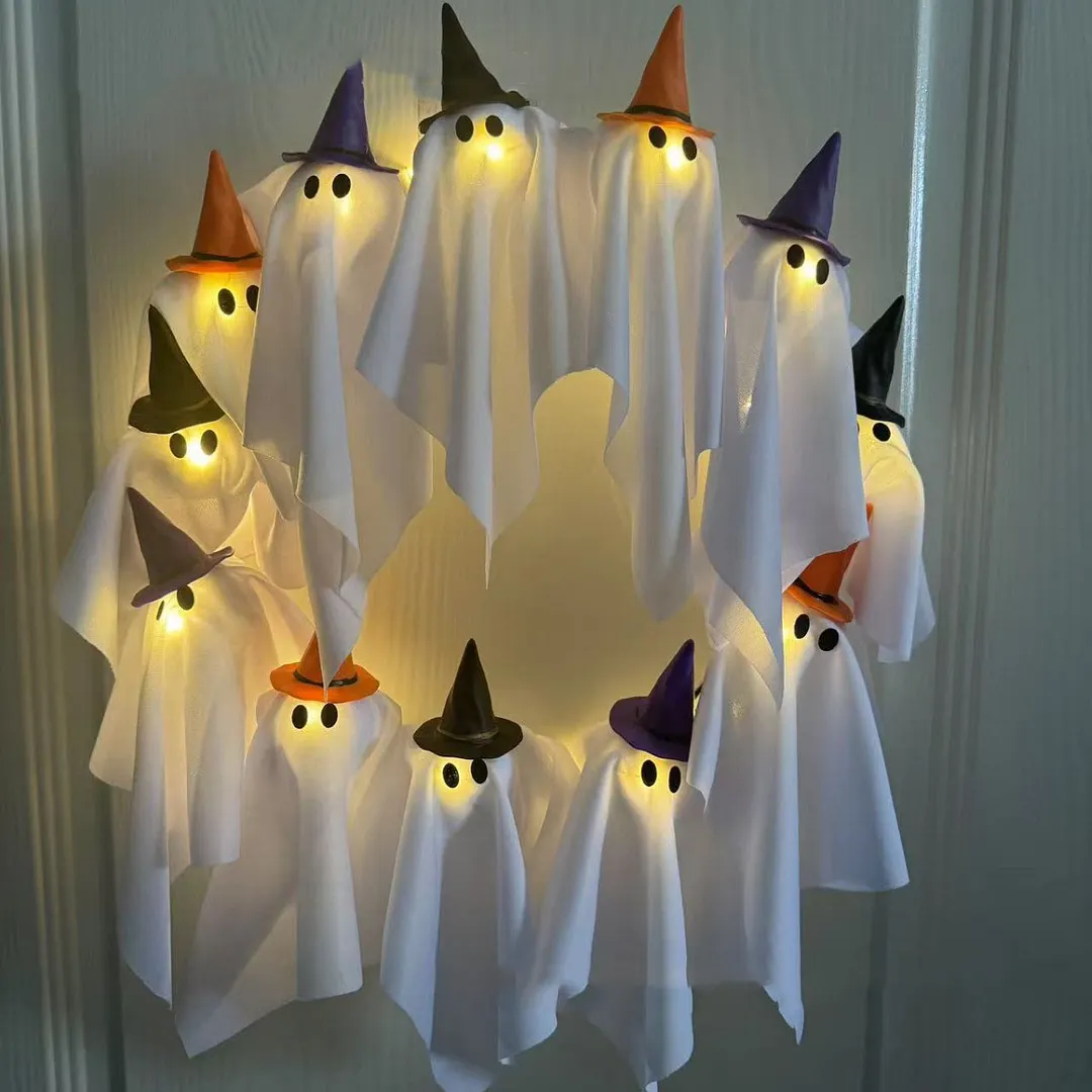 💥Lit Ghosts Wreath