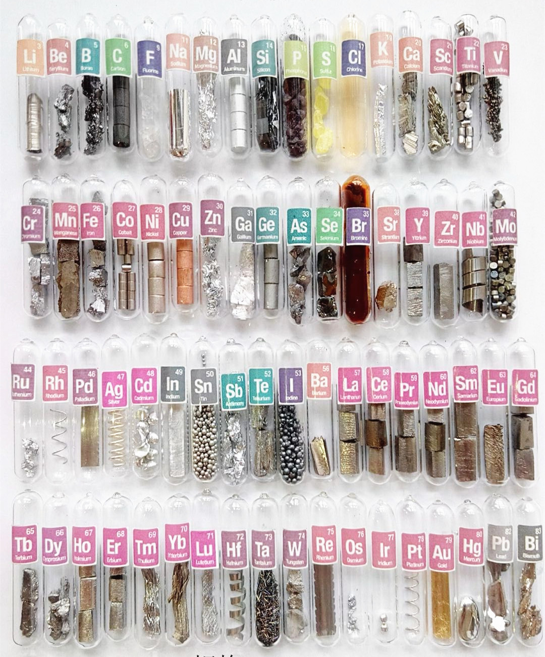 82 Models of Element Samples For Periodic Table Collections