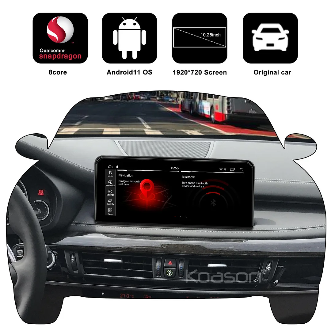 Koason Android Screen Upgrade Apple CarPlay Android Auto GPS Navigation ...