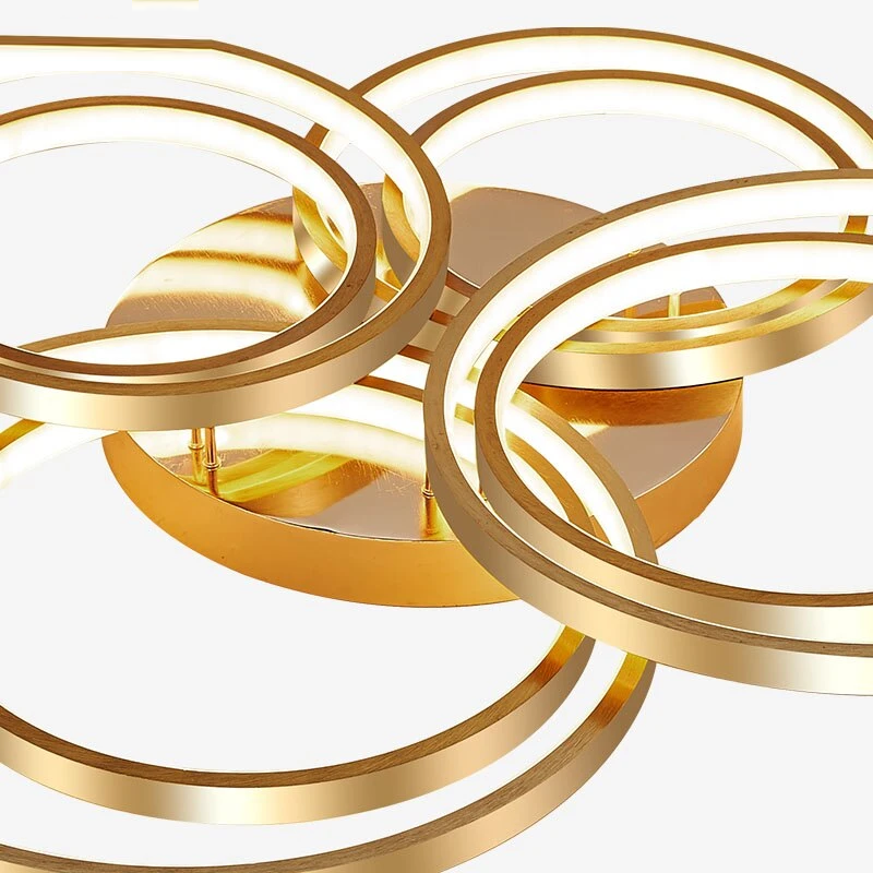 Modern Golden LED Ceiling Lights For Living Room Bedroom Restaurant ...