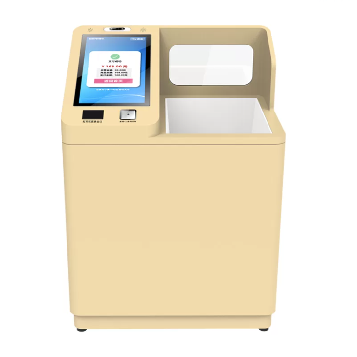 UHF RFID smart self checkout POS table machine with window computer, QR ...