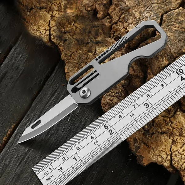Mini Titanium Alloy Portable EDC Keychain Folding Pocket Knife