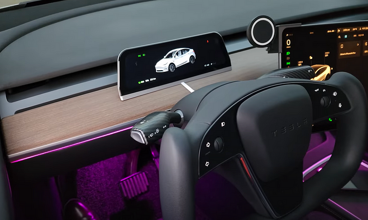 Teslasy Model 3 Y 9 6 Inch Carplay Instrument Cluster Head Up Display