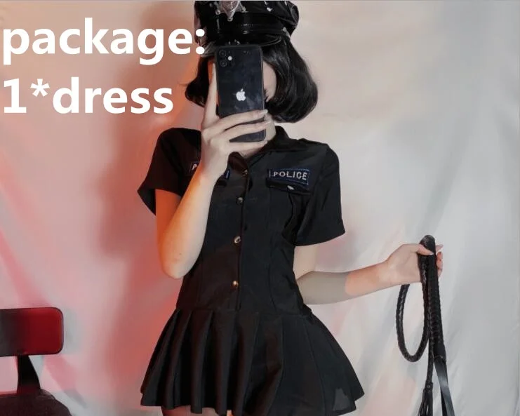 Billionm Policewoman New Party Erotic Outfit Cosplay Black Temptation
