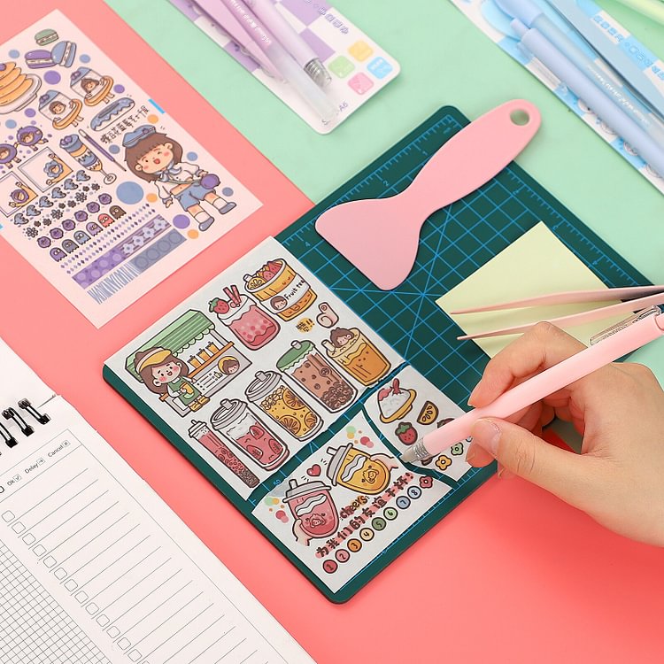 JOURNALSAY 4 Pcs DIY Handmade Kawaii Stationery Set Creative Dot Glue ...