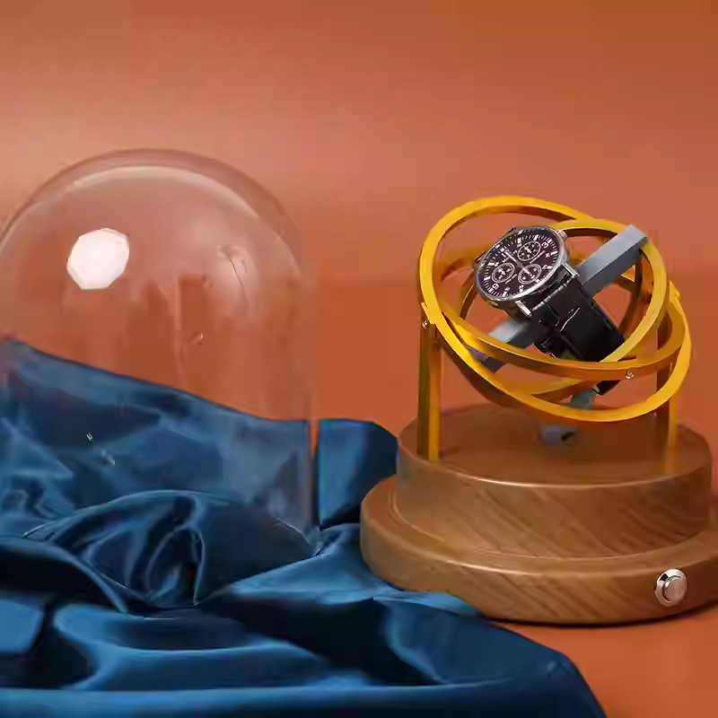 Wooden Gyroscope Watch Winder with Box