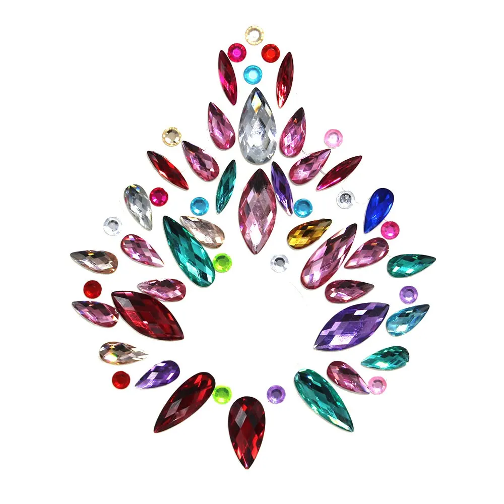 Churchf Crystal Belly Button Stickers Belly Dance Glitter Stickers ...