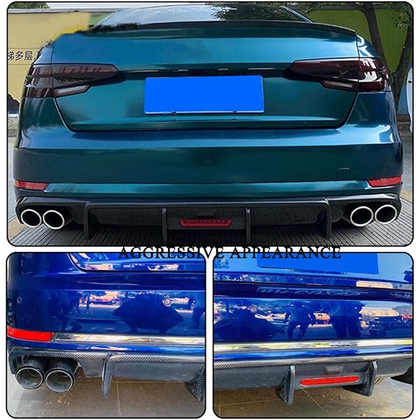 MCARCAR KIT A4 Carbon Fiber Rear Diffuser for Audi A4 B9 2017-2019 Base ...