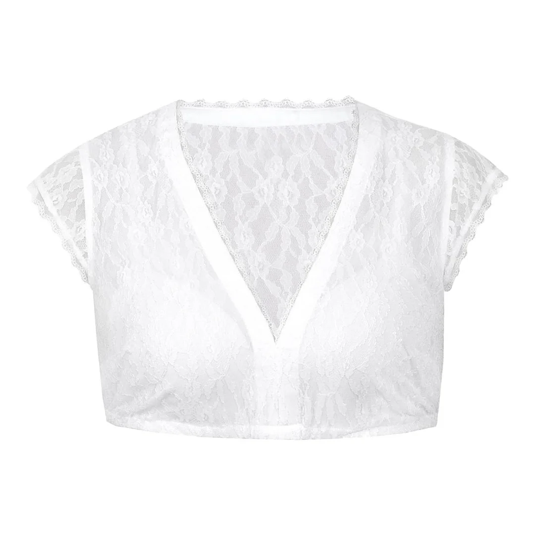 Uveng Floral German Oktoberfest Blouse Traditional Bavarian Beer Crop ...