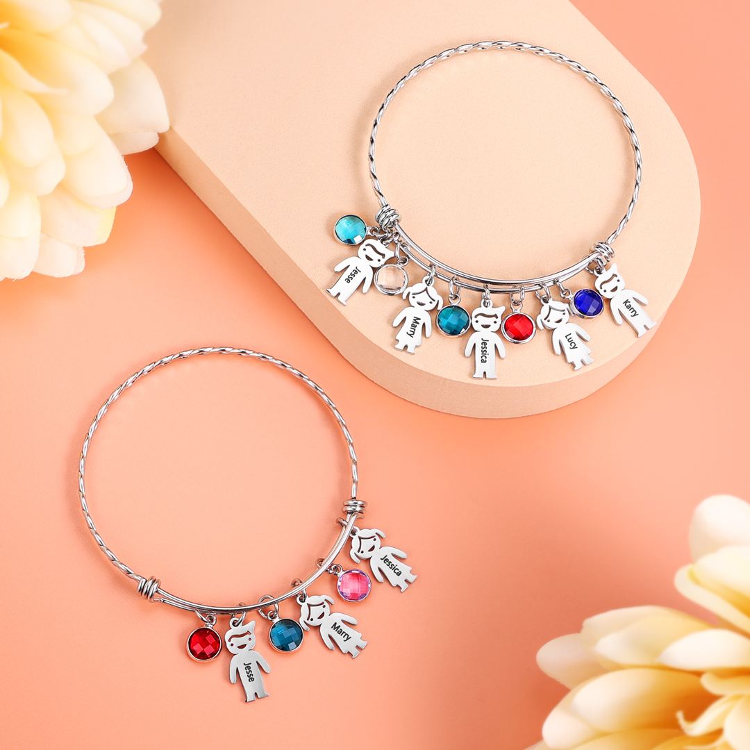 4 Kids charm Customized Bracelet