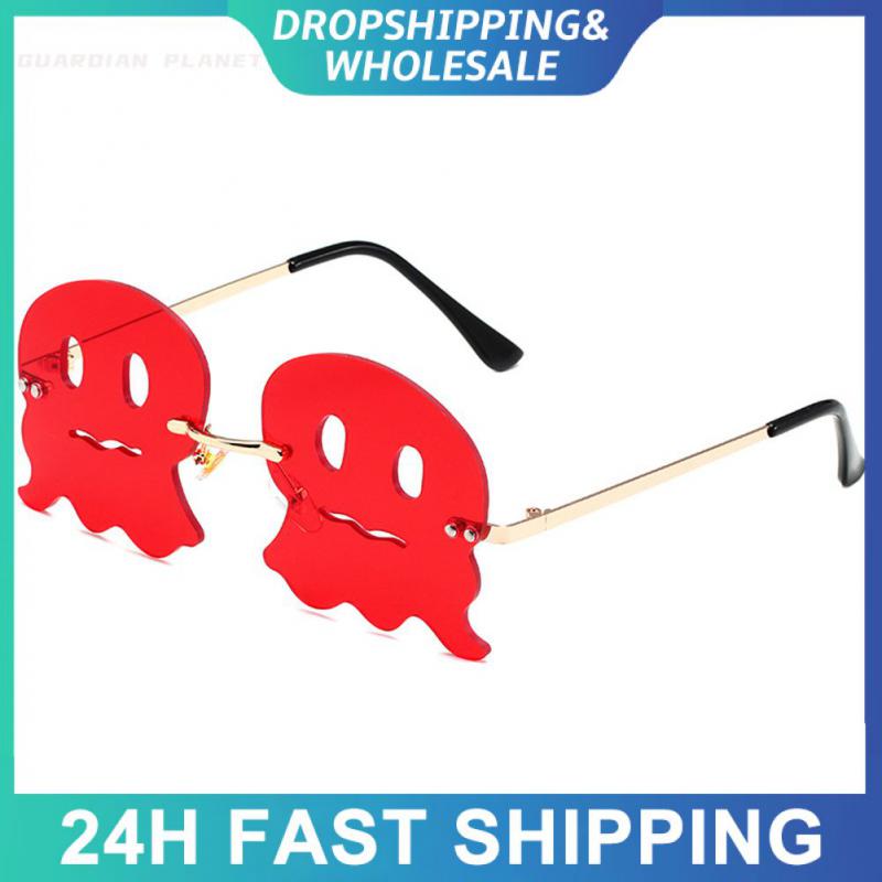 Funny Devil Sunglasses Men's Women's Ghost Eyeglass Rimless Design Sun ...