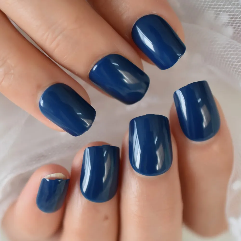 Churchf Plastic False Nail Tips Square Artificial Short French Fake ...
