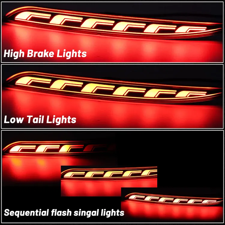 Tesla Model 3/Y A8 Style Rear Bumper Reflectors Tail Light | TESLASY