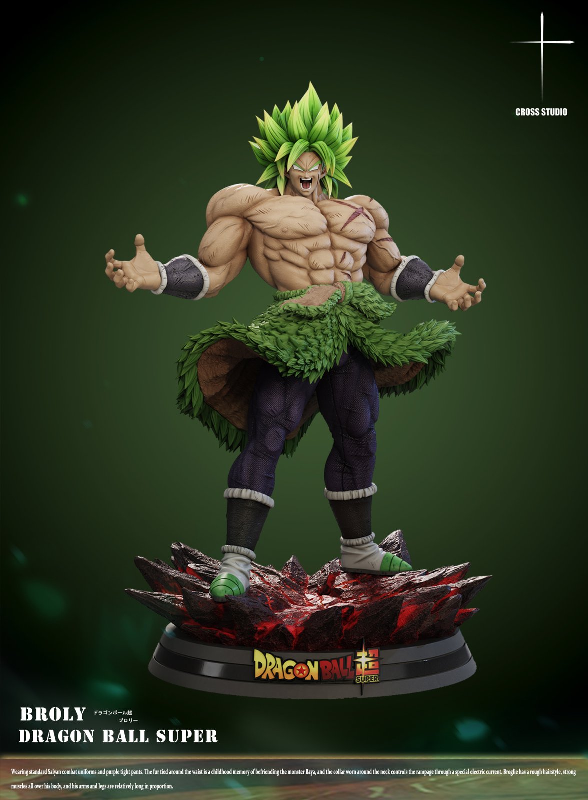 1/6 Scale Full Power Broly - Dragon Ball Resin Statue - Cross Studios