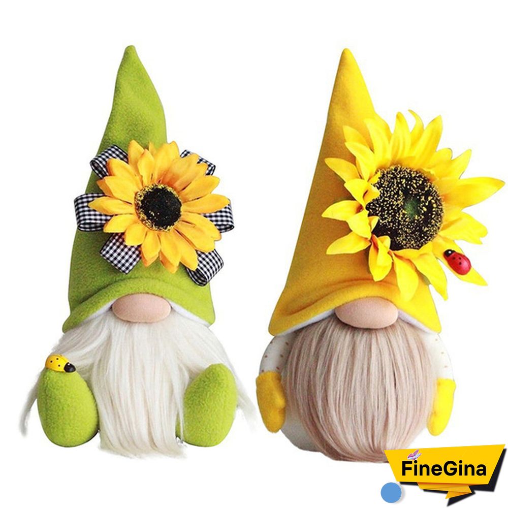 FineGina Bee Elf Faceless Dwarf Doll 20/25Cm Cute Sunflower
