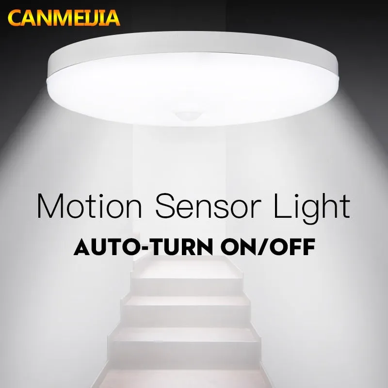 PIR Motion Sensor LED Ceiling Light 12W 18W Modern UFO Ceiling Lamp 50W ...