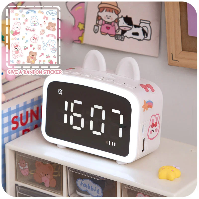 Nigikala Ins Digital Clock Snooze Clock Students Wake-up Clock Desktop ...