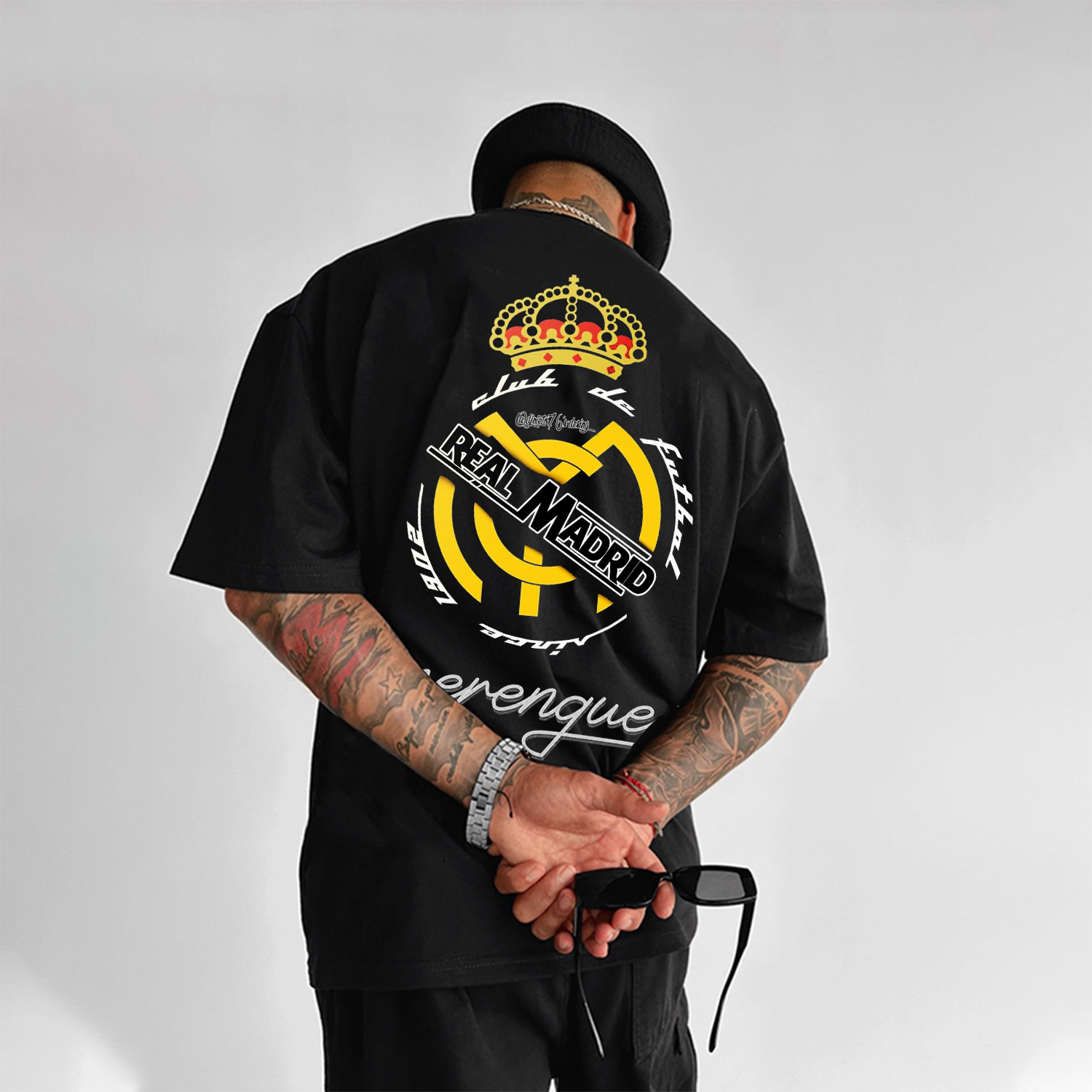Oversized Men's Real Madrid Graphic Tee