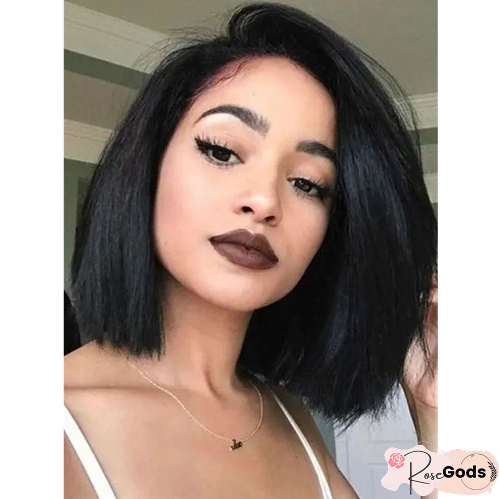 Women's Short Straight Hair Fashion Partial Split Short Hair Set ...