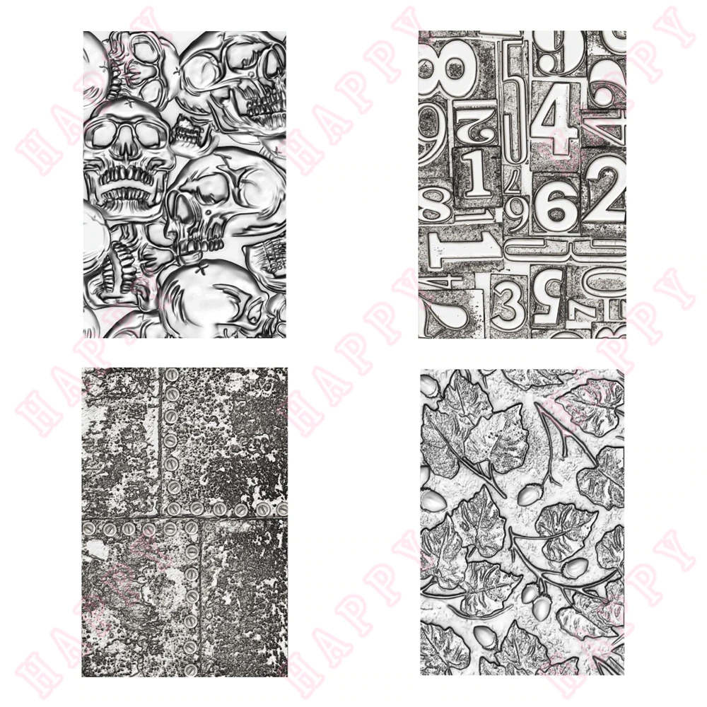 Nigikala Halloween Digital Dead Leaf Bones 2D Embossed Folders DIY Make ...