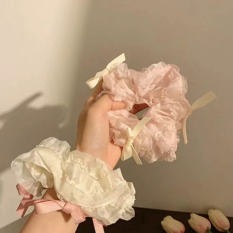LOLITA LACE BOW SCRUNCHIES (2 PCS)