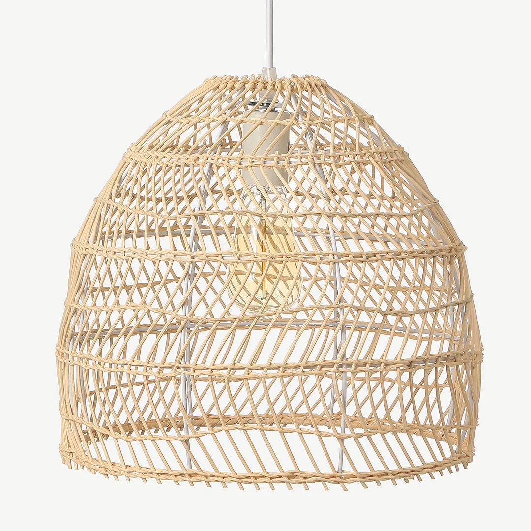Arturest Rattan Pendant Light Boho Design Natural Basket Rattan Woven ...