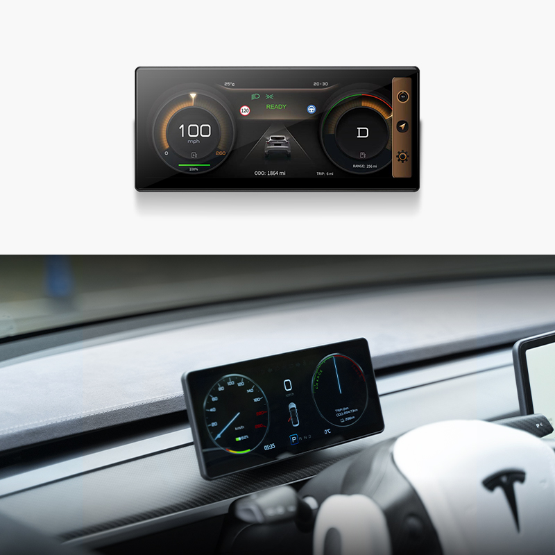 Head Up Display for Tesla Model 3&Y 9.0'' HD Dashboard Carplay Screen ...