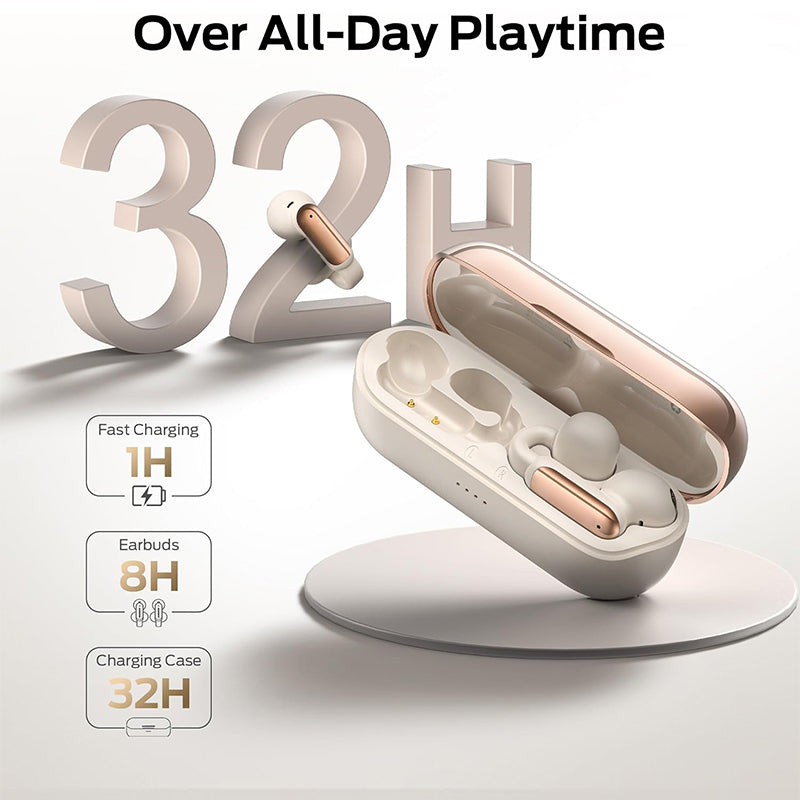 Sakerplus® Clip On Open Ear Earbuds Bluetooth 5.4 Wireless Headphones ...