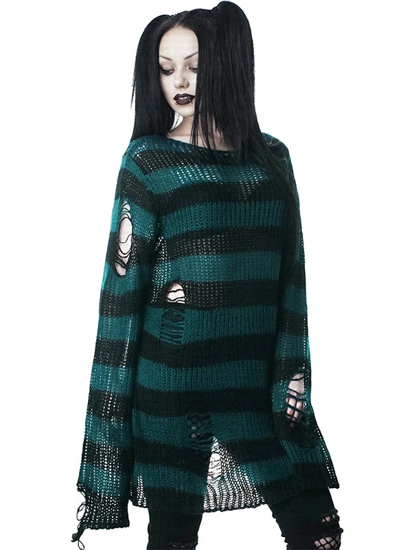 Punk Gothic Striped Sweaters